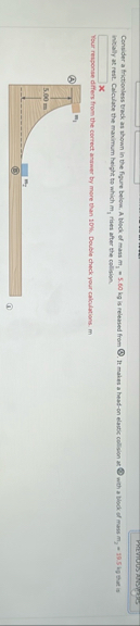 Solved Consider a frictionless track as ahown in the figure | Chegg.com