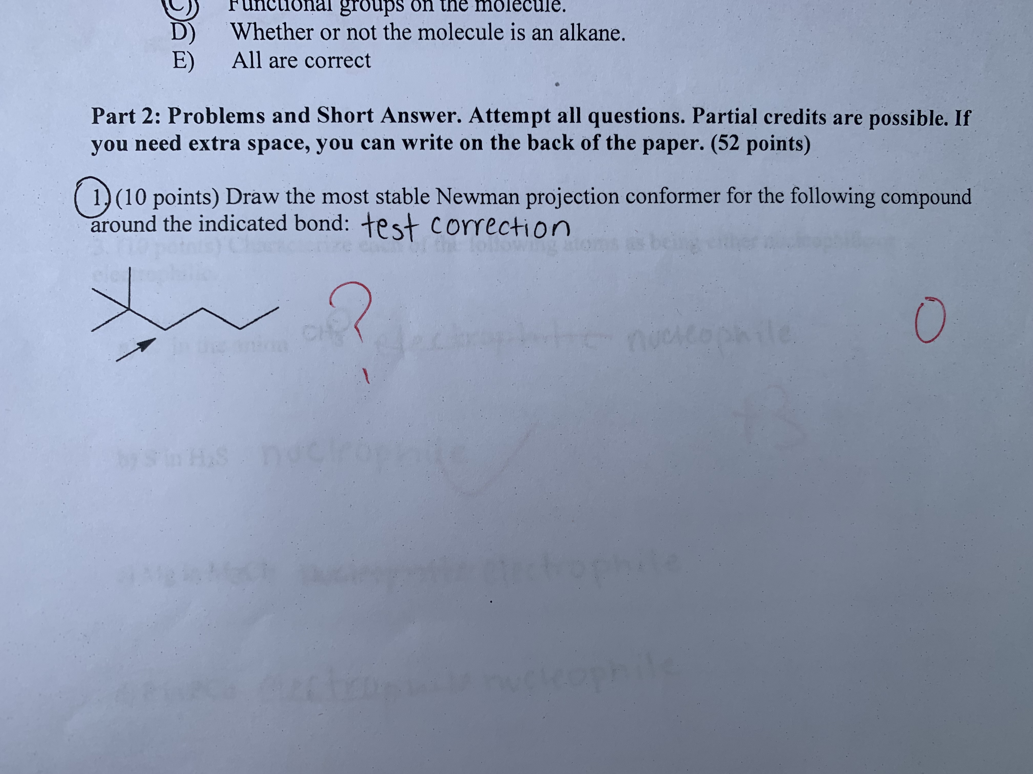 Solved Draw the most stable Newman projection conformer for | Chegg.com