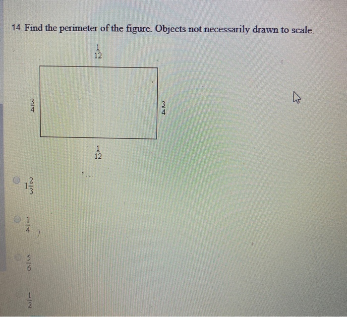 Solved 14. Find the perimeter of the figure. Objects not | Chegg.com