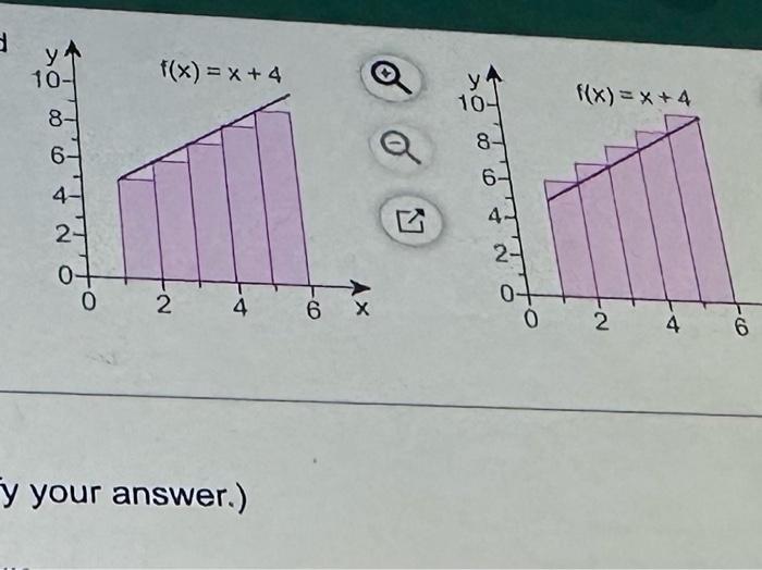 Solved left & right riemann sum ? f(x) = x+4 on [1,6]; n=5 | Chegg.com