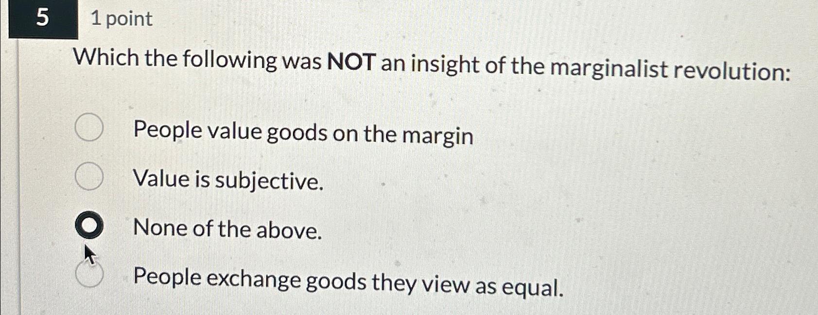 Solved 5,1 ﻿pointWhich the following was NOT an insight of | Chegg.com