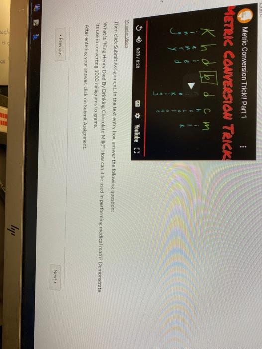 Solved Metric Conversion Trick!! Part 1 METRIC CONVERSION | Chegg.com