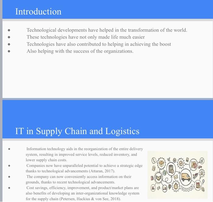 Solved Introduction Technological developments have helped | Chegg.com