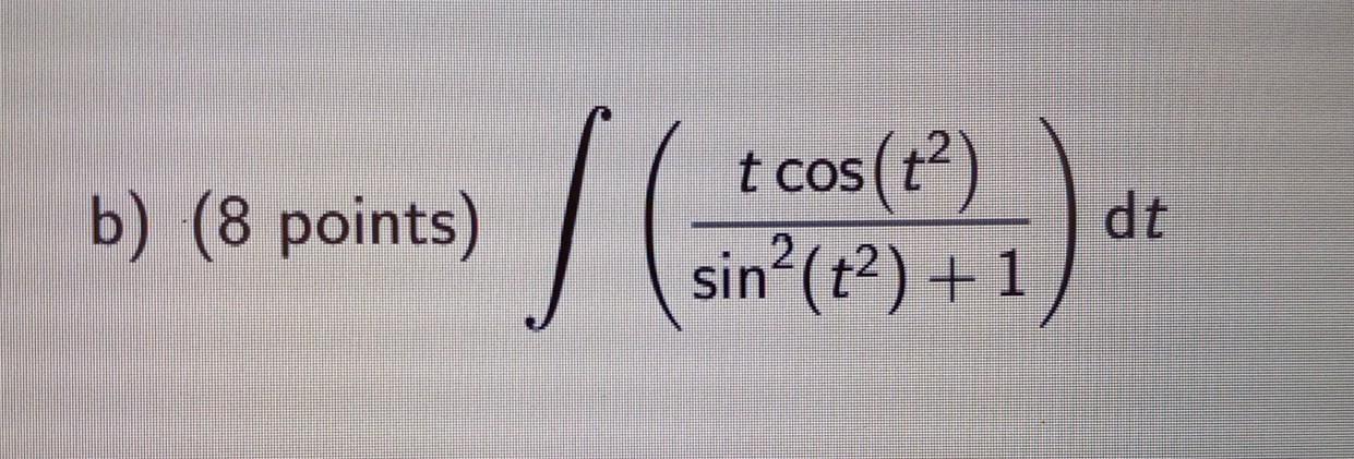Solved Problem 3: Integration via the Substitution Method | Chegg.com