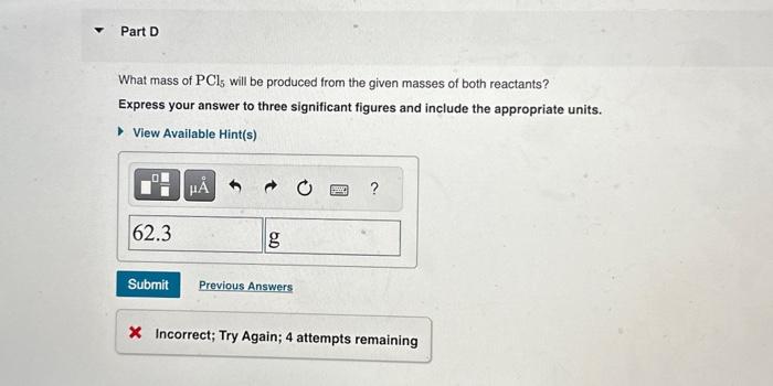 Solved Balance the chemical reaction equation P4( s)+Cl2( | Chegg.com