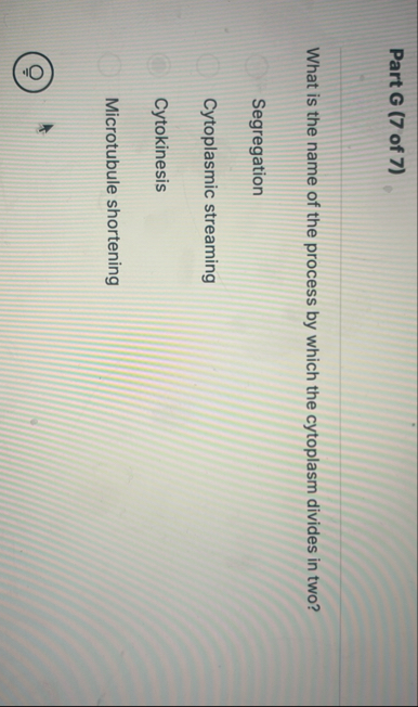 Solved Part G (7 ﻿of 7)What is the name of the process by | Chegg.com