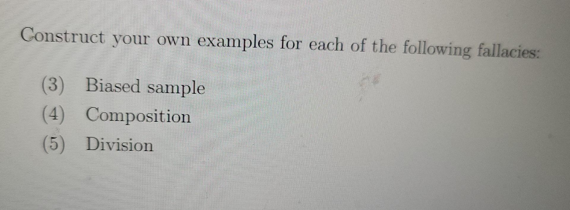 Construct your own examples for each of the following | Chegg.com
