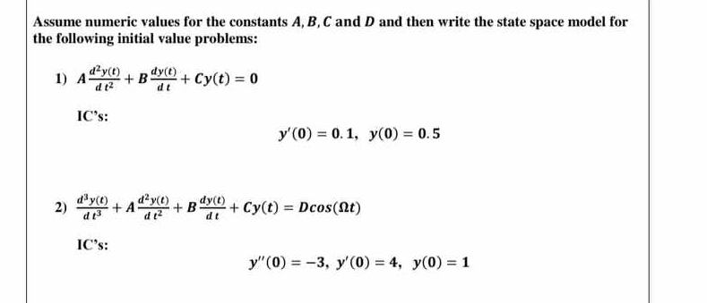 Solved Assume numeric values for the constants A,B,C ﻿and D | Chegg.com