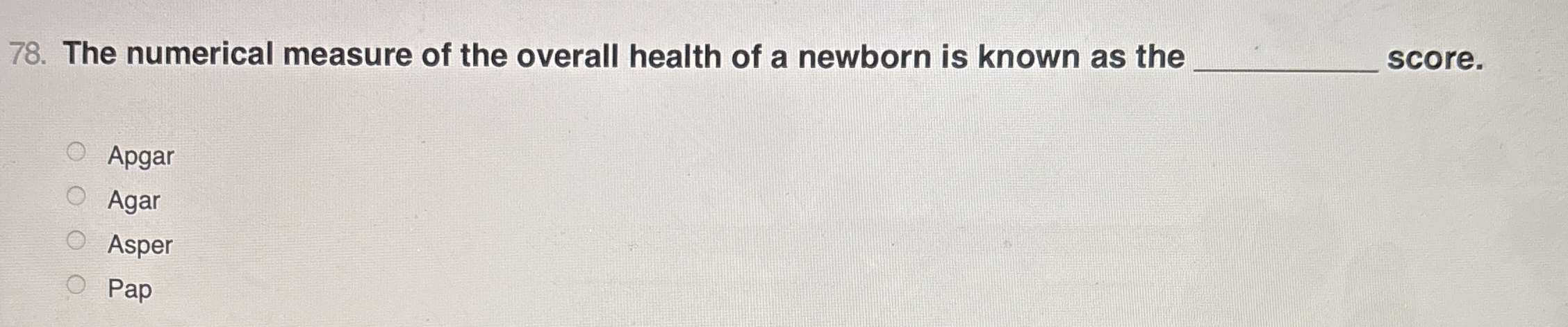 Solved The numerical measure of the overall health of a | Chegg.com