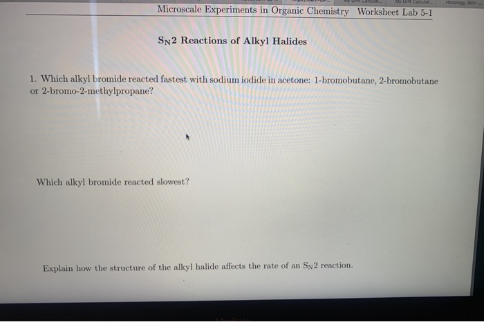 Solved Microscale Experiments in Organic Chemistry Worksheet | Chegg.com