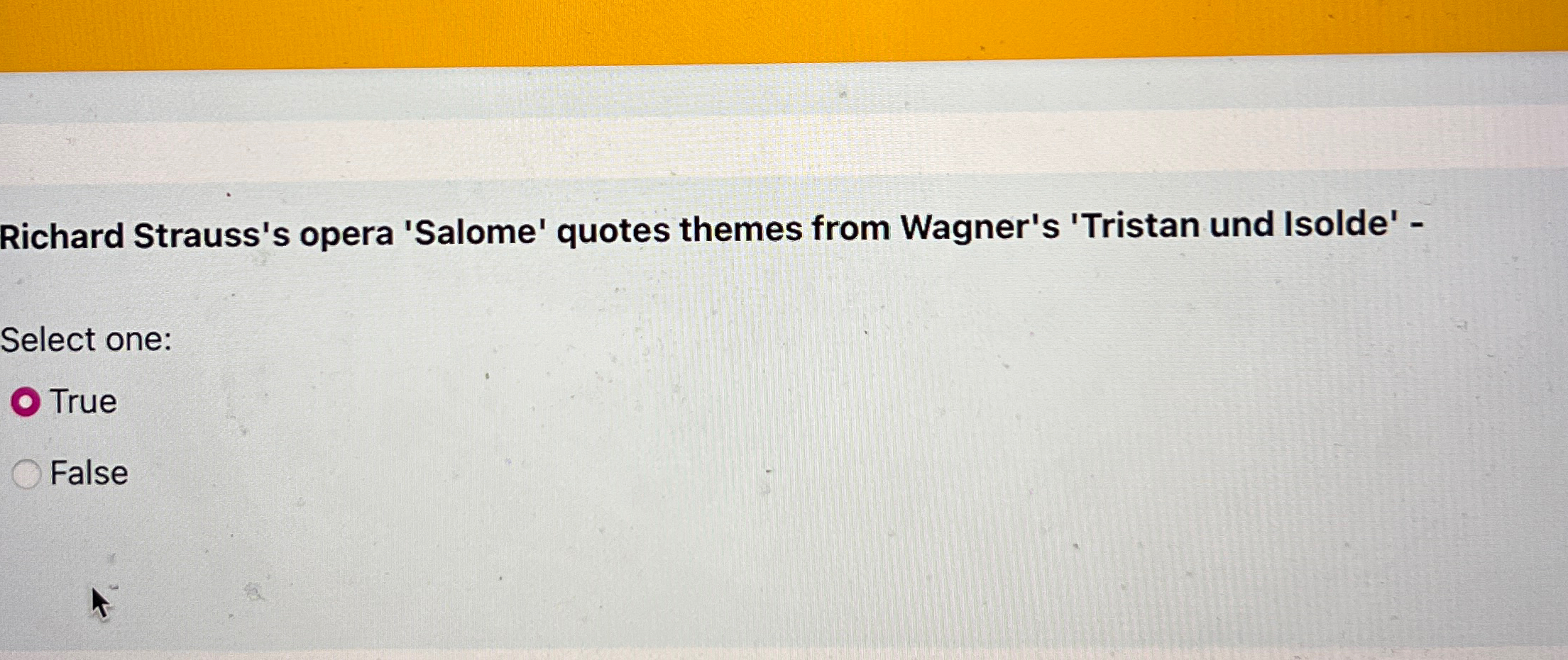 Solved Richard Strauss's opera 'Salome' quotes themes from | Chegg.com