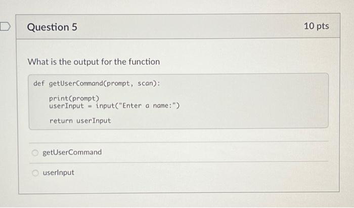 Solved Question 1 10 pts A function is a type of procedure. | Chegg.com