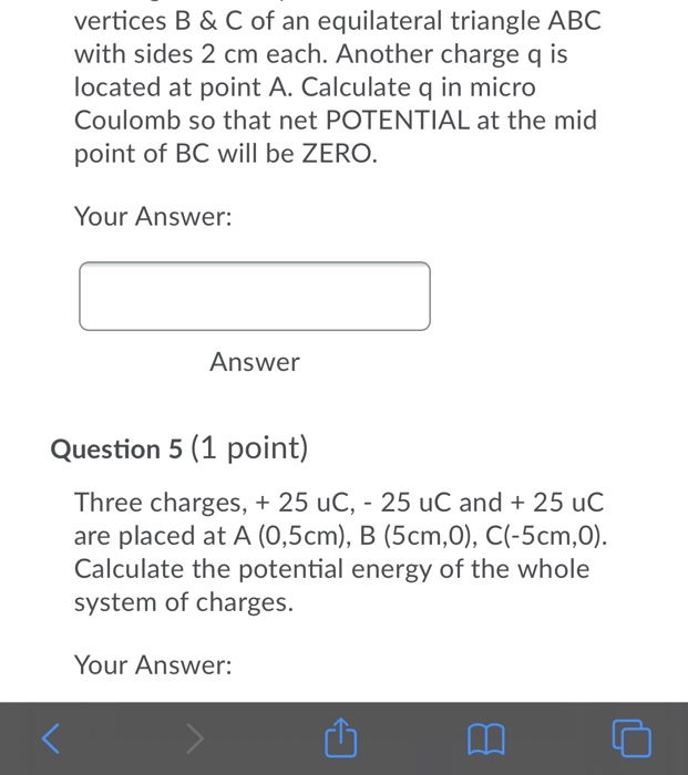 Solved vertices B & C of an equilateral triangle ABC with | Chegg.com