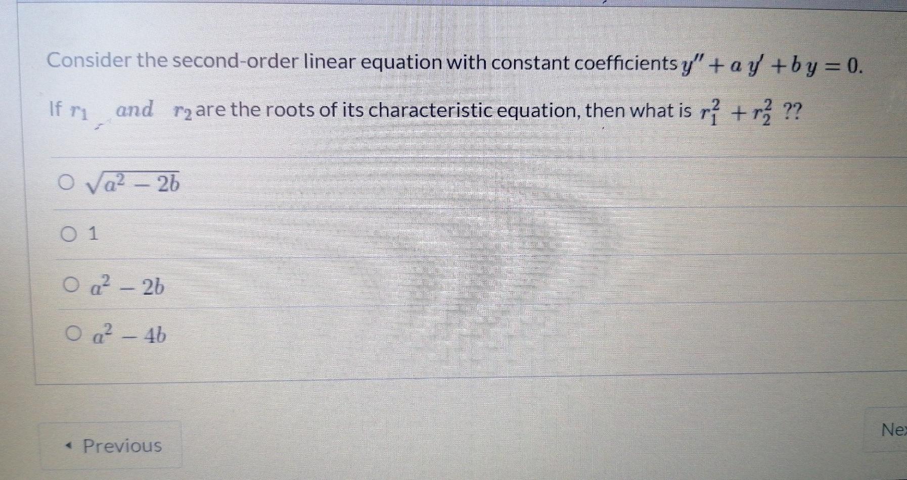 Solved Consider the second-order linear equation with | Chegg.com