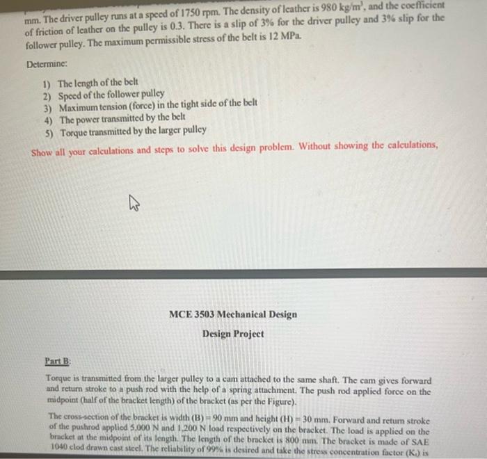 Solved Title of the proiect: Design assembly of a belt | Chegg.com