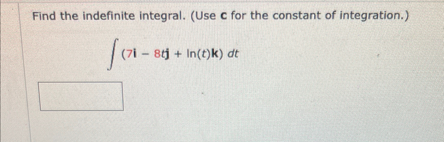 Solved Find the indefinite integral. (Use c ﻿for the | Chegg.com