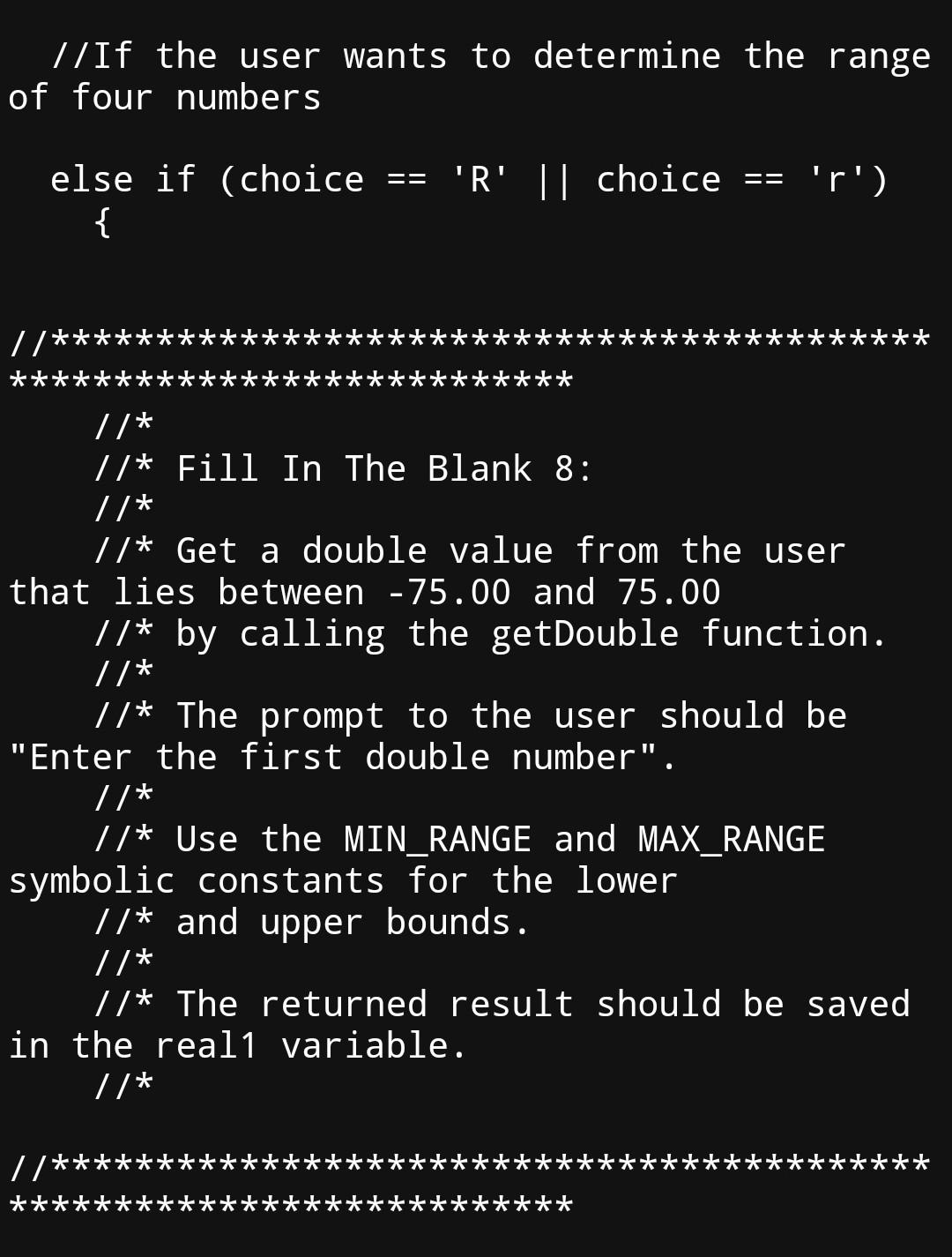 Solved //CSCI 240 Function Calling Recitation Project | Chegg.com