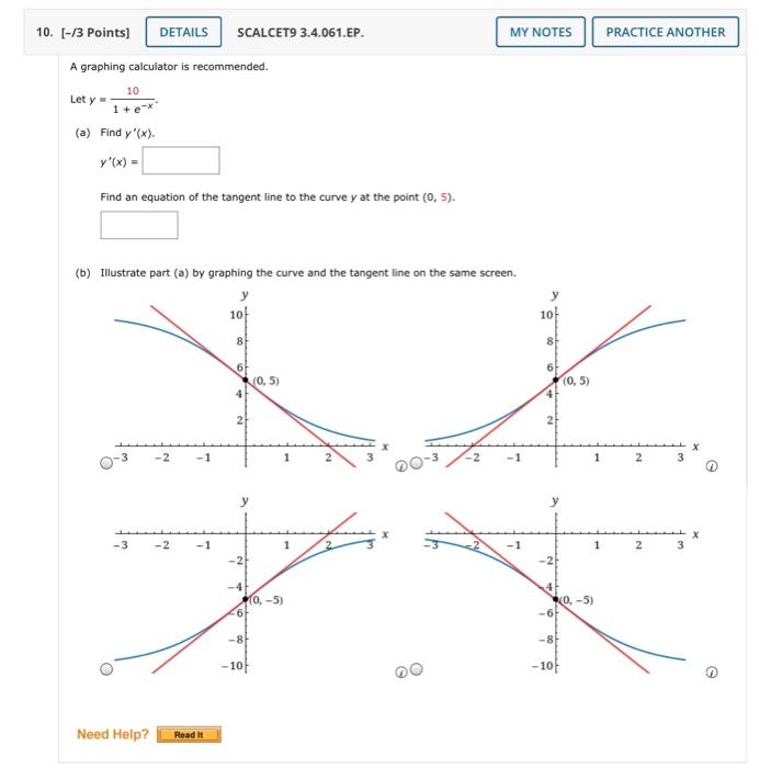 Solved 10. [-13 Points) DETAILS SCALCET9 3.4.061.EP. MY | Chegg.com