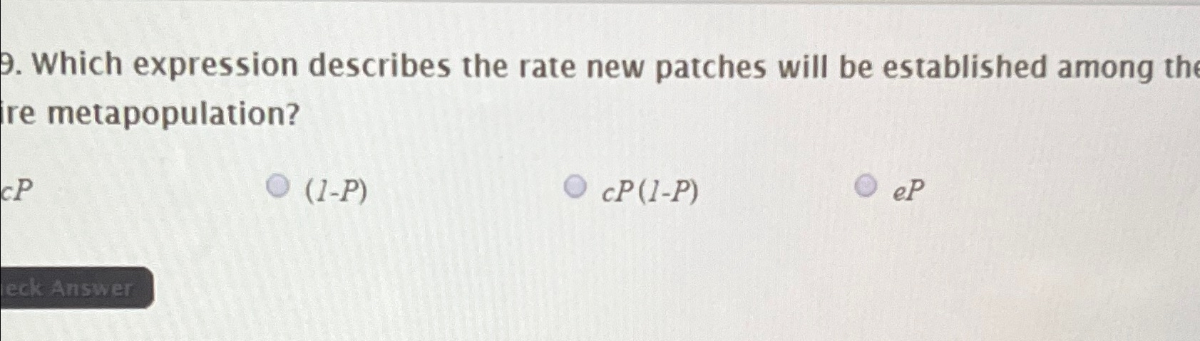 Solved Which expression describes the rate new patches will | Chegg.com