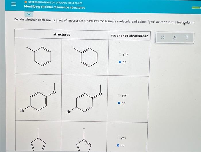 Solved = O REPRESENTATIONS OF ORGANIC MOLECULES Identifying | Chegg.com
