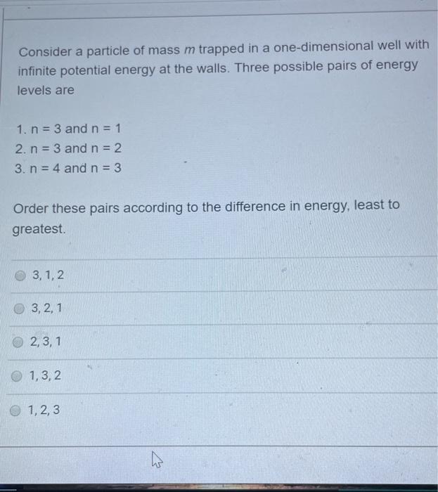 Solved Consider a particle of mass m trapped in a | Chegg.com