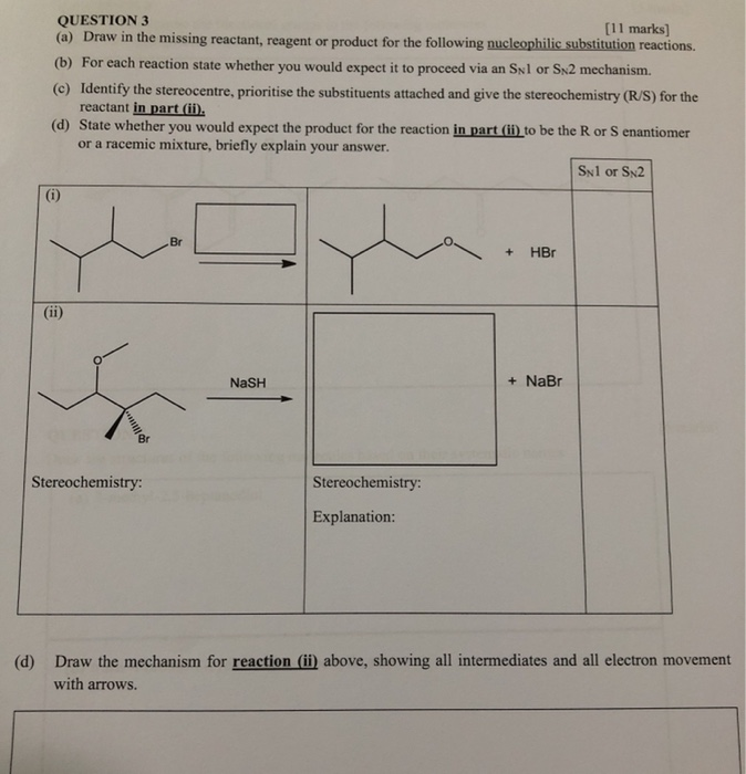 Solved QUESTION 3 [11 marks) (a) Draw in the missing | Chegg.com