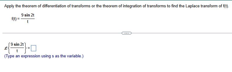 Solved Apply the theorem of ﻿differentiation of ﻿transforms | Chegg.com