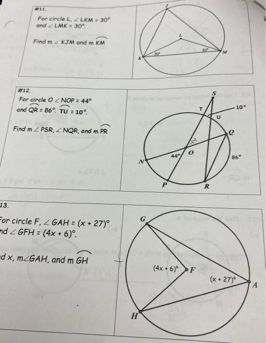 Solved orit. For circle L, ∠LKM=30∘ and ∠LMK=30∘. Find m | Chegg.com
