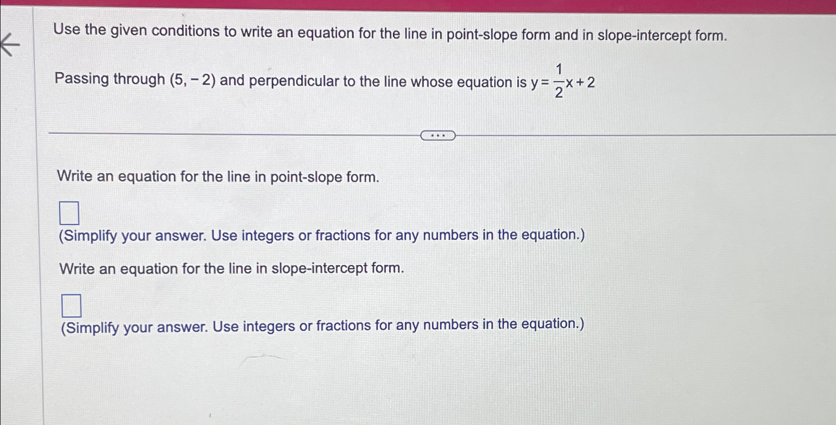 Solved Use the given conditions to write an equation for the | Chegg.com