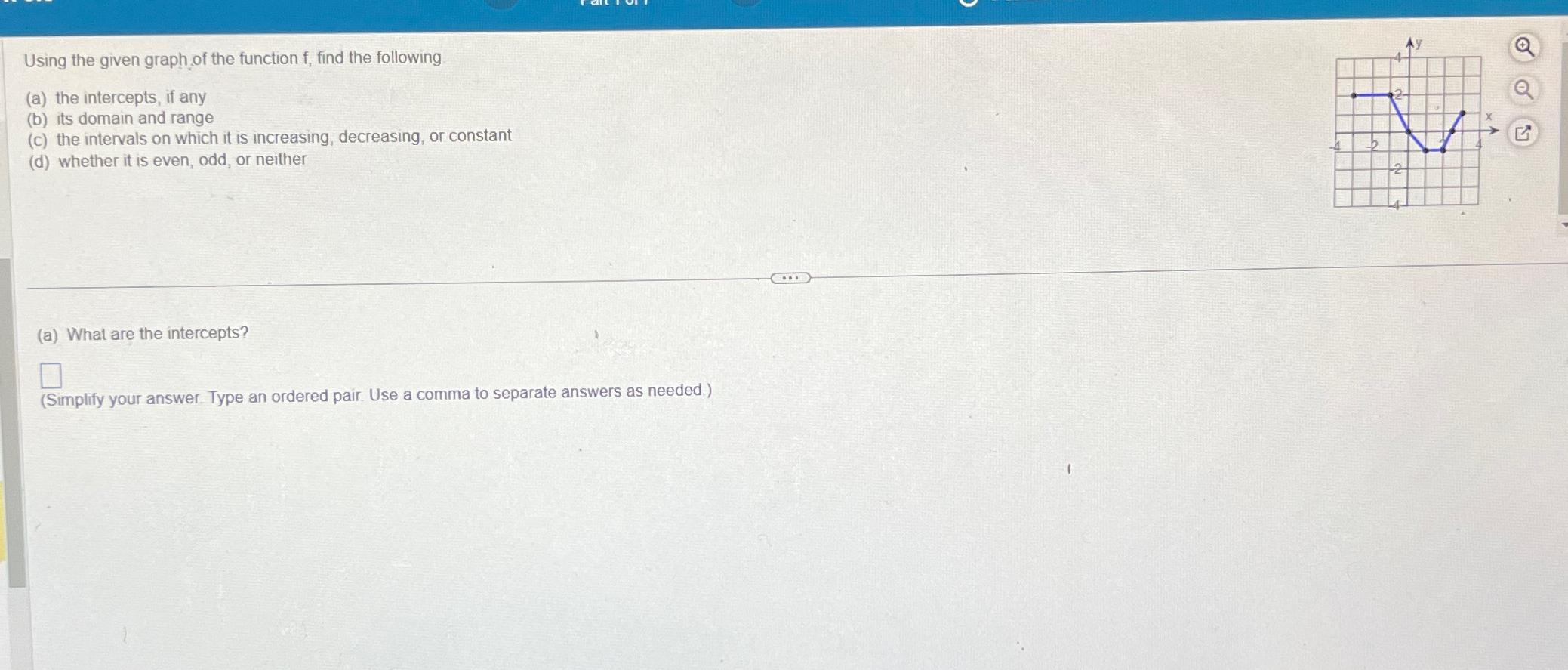 Solved Using the given graph of the function f, ﻿find the | Chegg.com