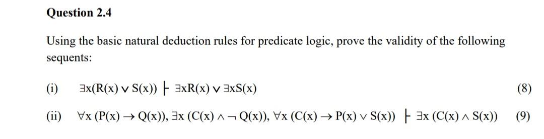 Solved Using the basic natural deduction rules for predicate | Chegg.com