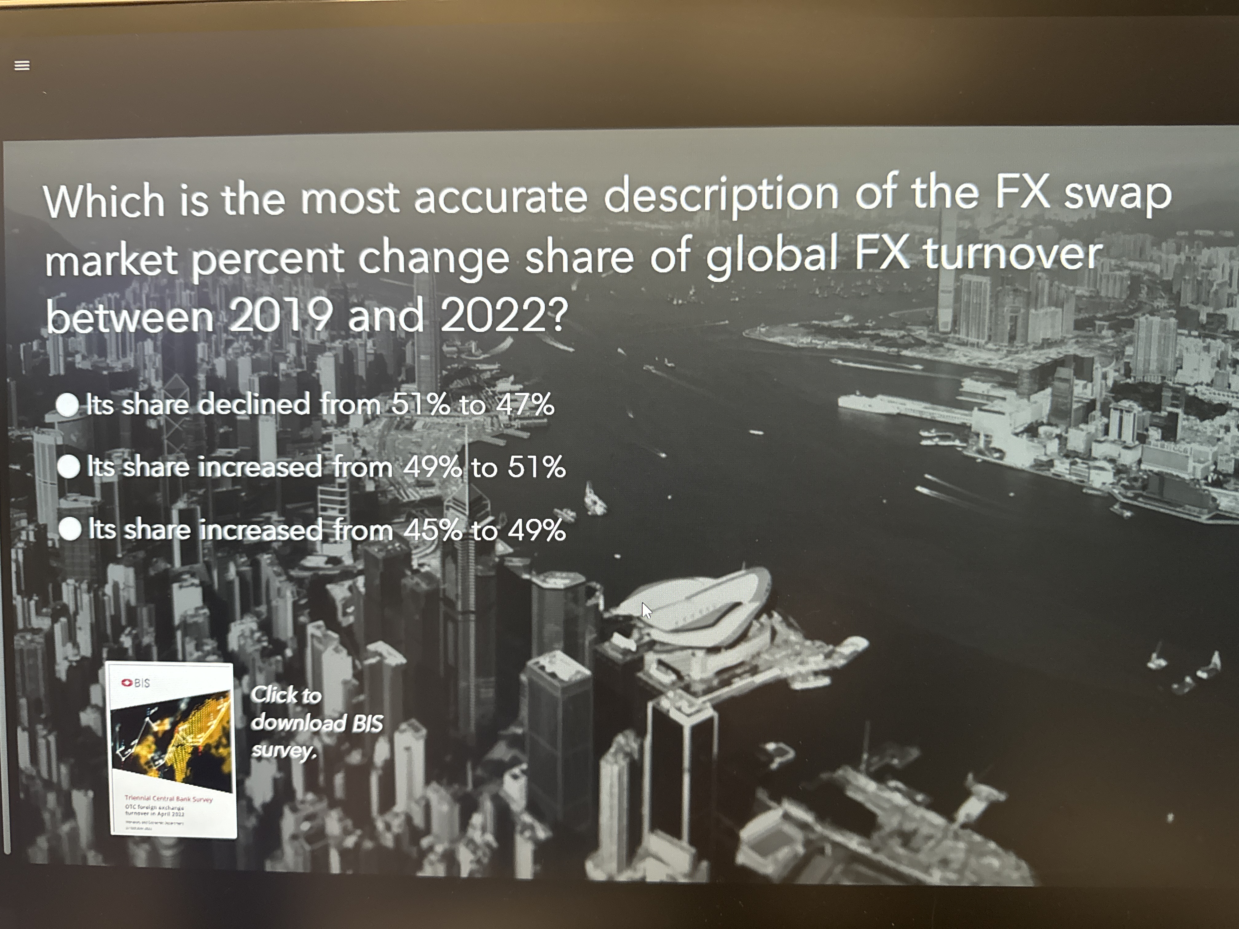 Solved Which is the most accurate description of the FX swap | Chegg.com