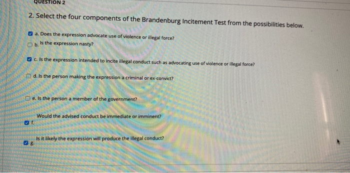 Solved QUESTION 2 2. Select the four components of the | Chegg.com