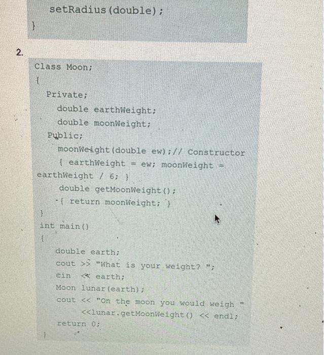 Solved Each of the following declarations and program | Chegg.com