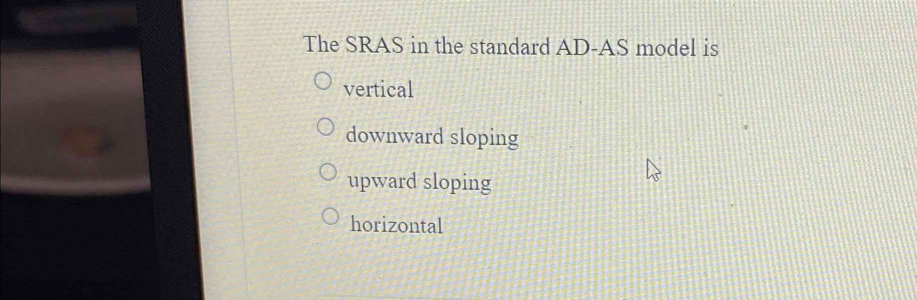 Solved The SRAS in the standard AD-AS model | Chegg.com