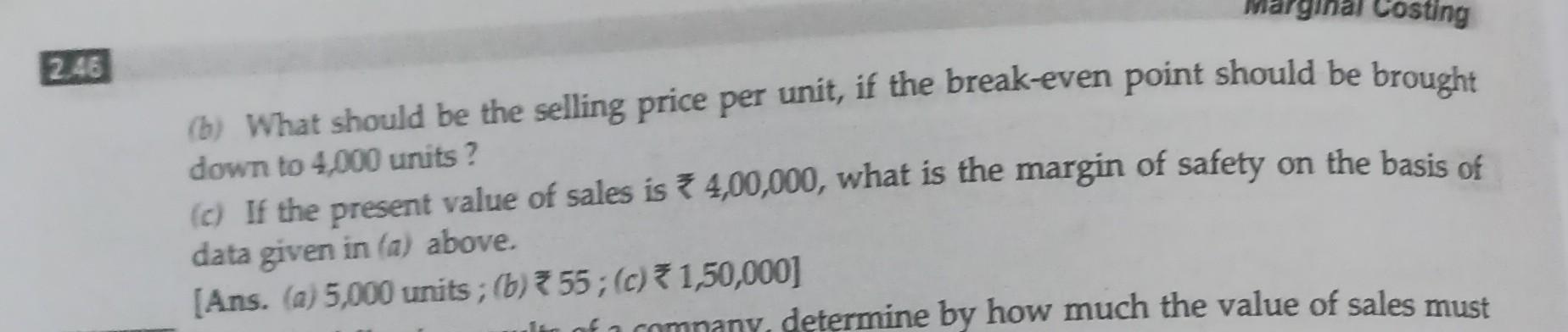 Solved (a) From the following particulars, draw a break-even | Chegg.com