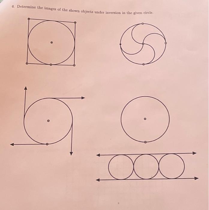 Solved 6. Determine the images of the shown objects under | Chegg.com
