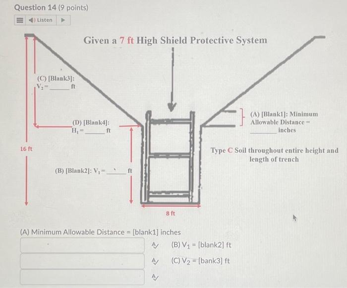 Solved (A) Minimum Allowable Distance =[ blank1 ] inches A) | Chegg.com