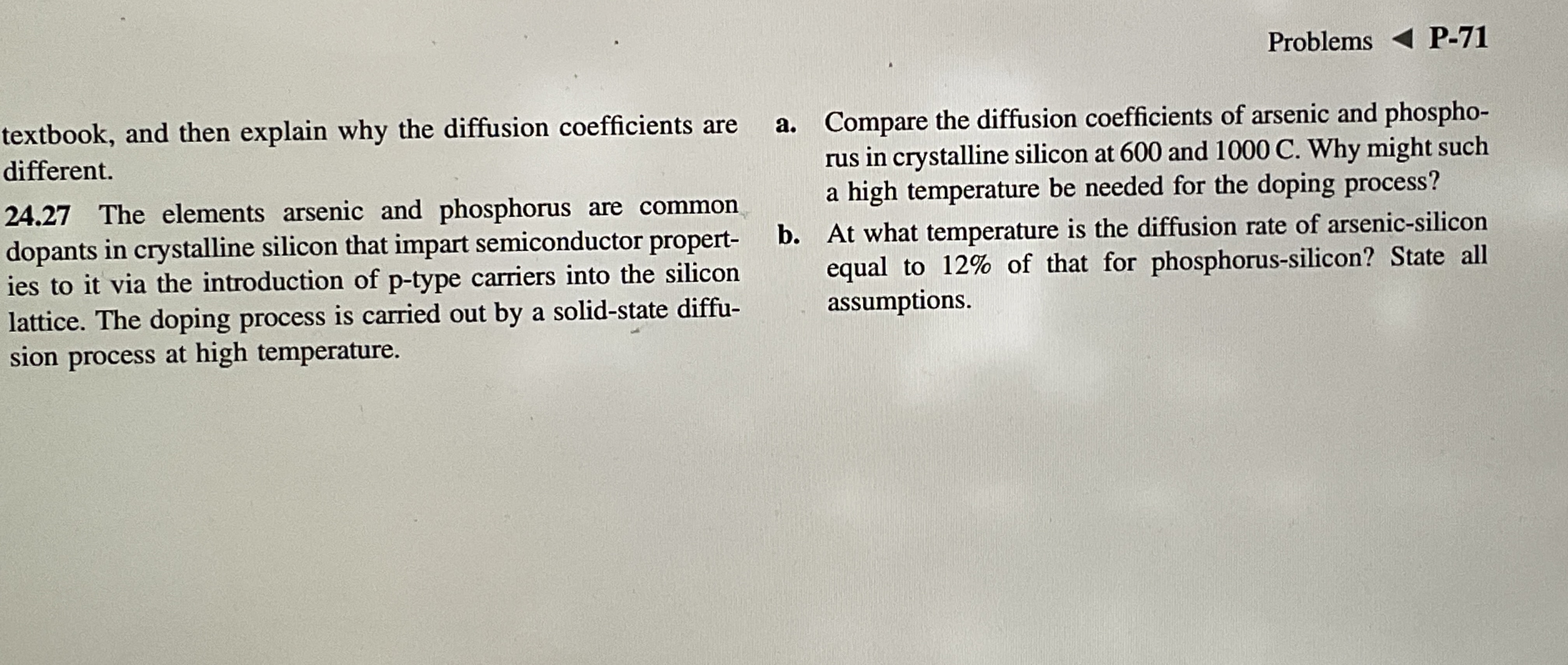 Solved Problems ∼ ﻿P-7124.27 ﻿The elements arsenic and | Chegg.com
