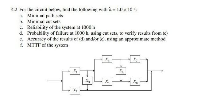 Solved 4.2 For the circuit below, find the following with | Chegg.com