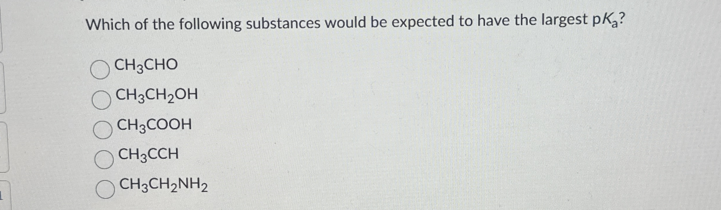 Solved Which of the following substances would be expected | Chegg.com