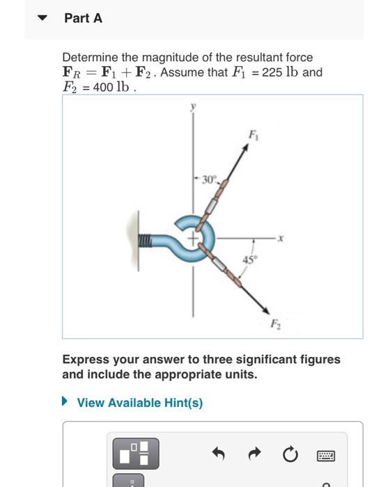 Solved Part A Determine The Magnitude Of The Resultant Force