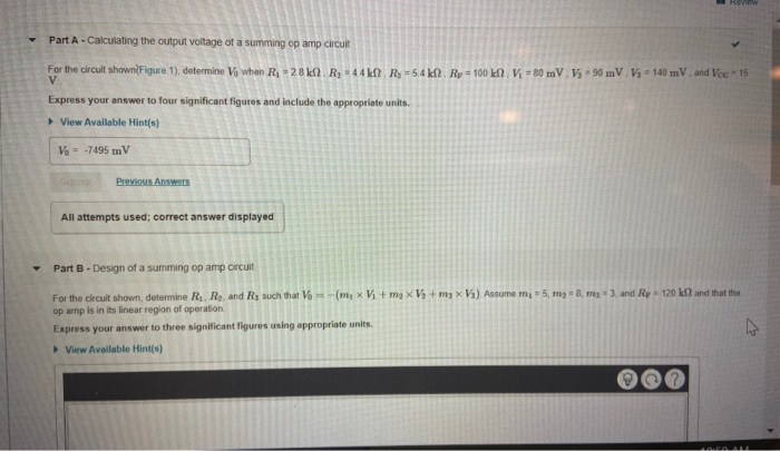 Solved Learning Goal: To analyze op amps that sum different | Chegg.com