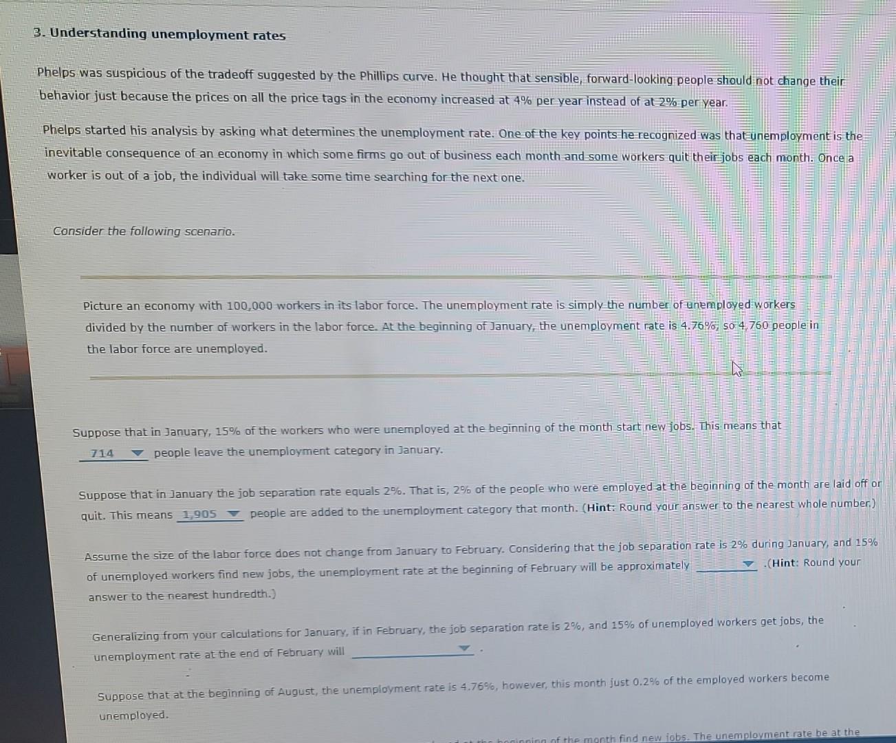 Solved 3. Understanding unemployment rates Phelps was | Chegg.com