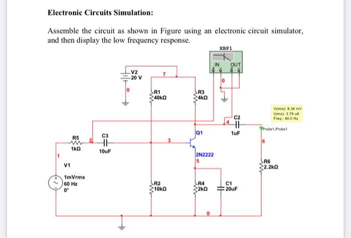 Solved Electronic Circuits Simulation: Assemble the circuit | Chegg.com