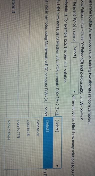 Solved Adding Poisson Random Variables 1. Suppose X is | Chegg.com