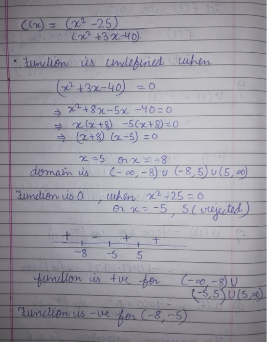 Solved 4 x² – 25 x2 + 3x – 40 50 When is the given | Chegg.com