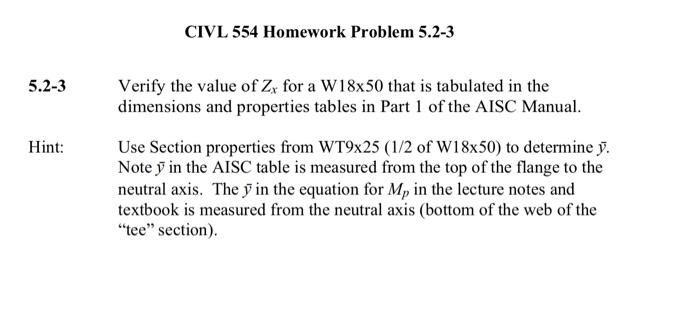Solved Verify the value of Zx for a W18x50 that is tabulated | Chegg.com