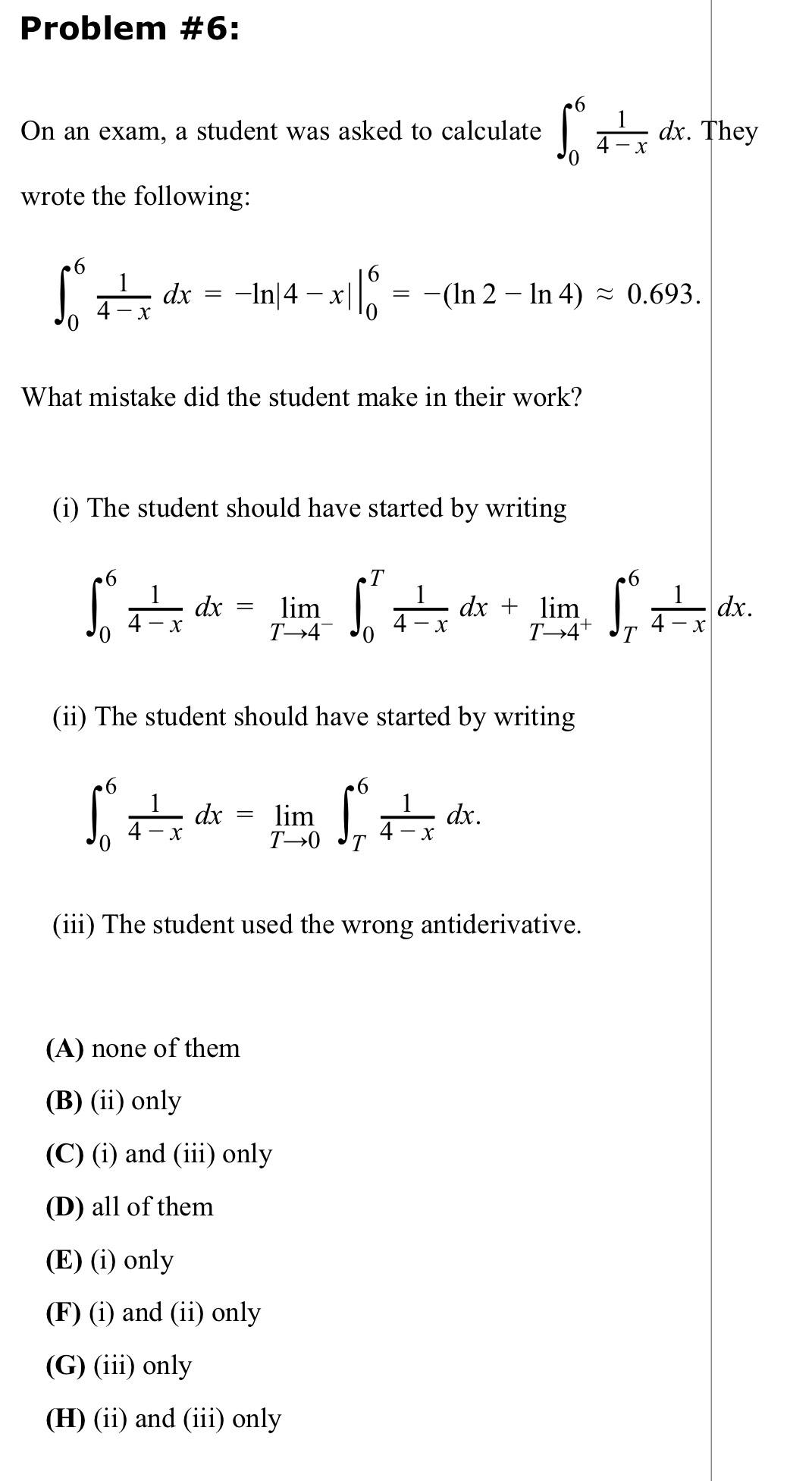 Solved Problem #6:On an exam, a student was asked to | Chegg.com