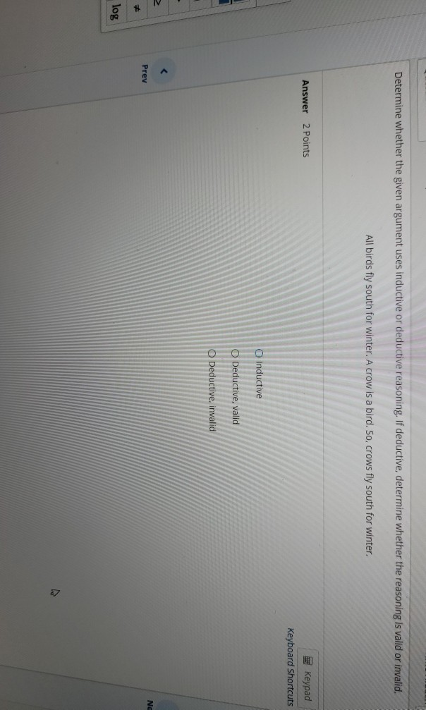 Solved Determine whether the given argument uses inductive | Chegg.com